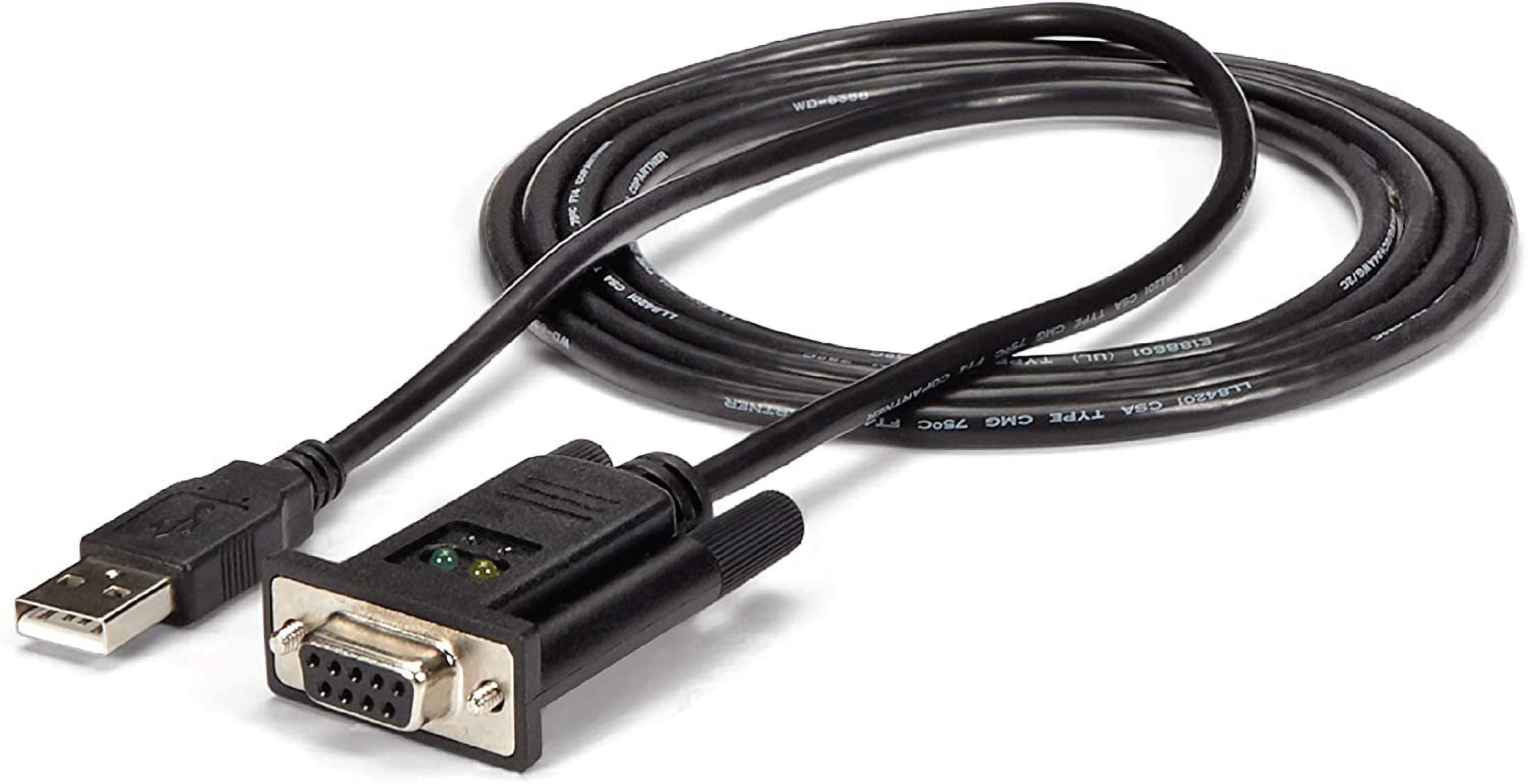 StarTech.com Model ICUSB232FTN 1 Port USB to Null Modem RS232 DB9 Serial DCE Adapter Cable with ...