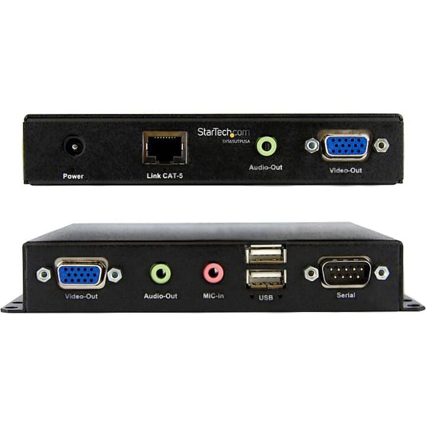 StarTech.com USB VGA KVM Console Extender w/ Serial & Audio Over Cat5 ...
