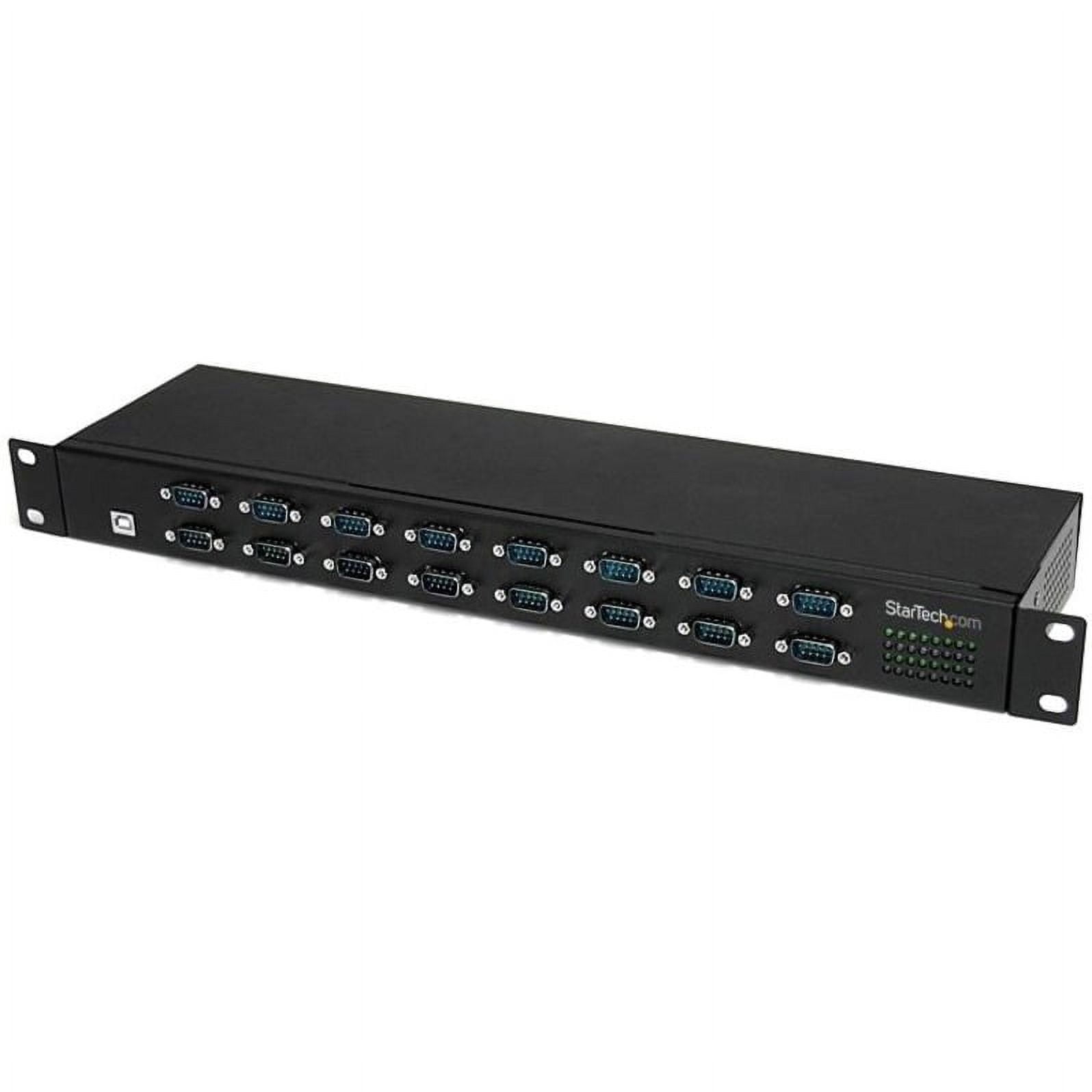 StarTech.com USB to Serial Hub, 16 Port, COM Port Retention, Rack Mount ...