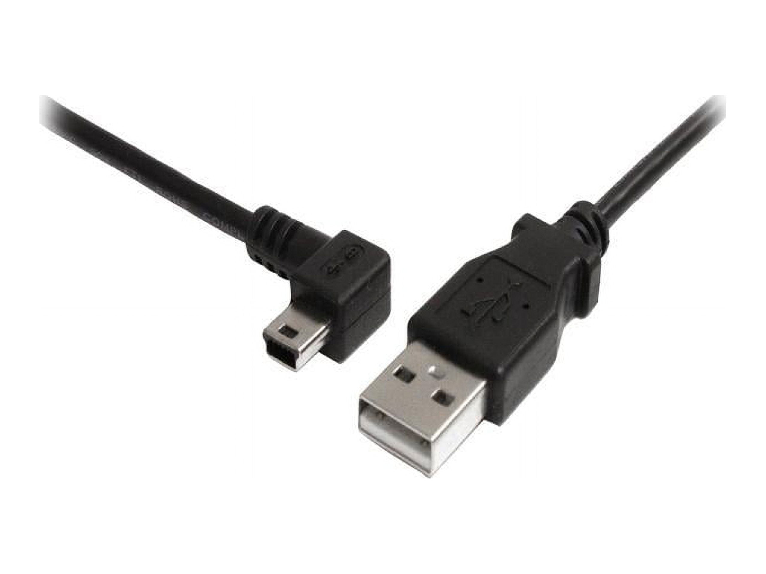 StarTech.com USB2HABM3LA Black Mini USB Cable - A to Left Angle Mini B ...