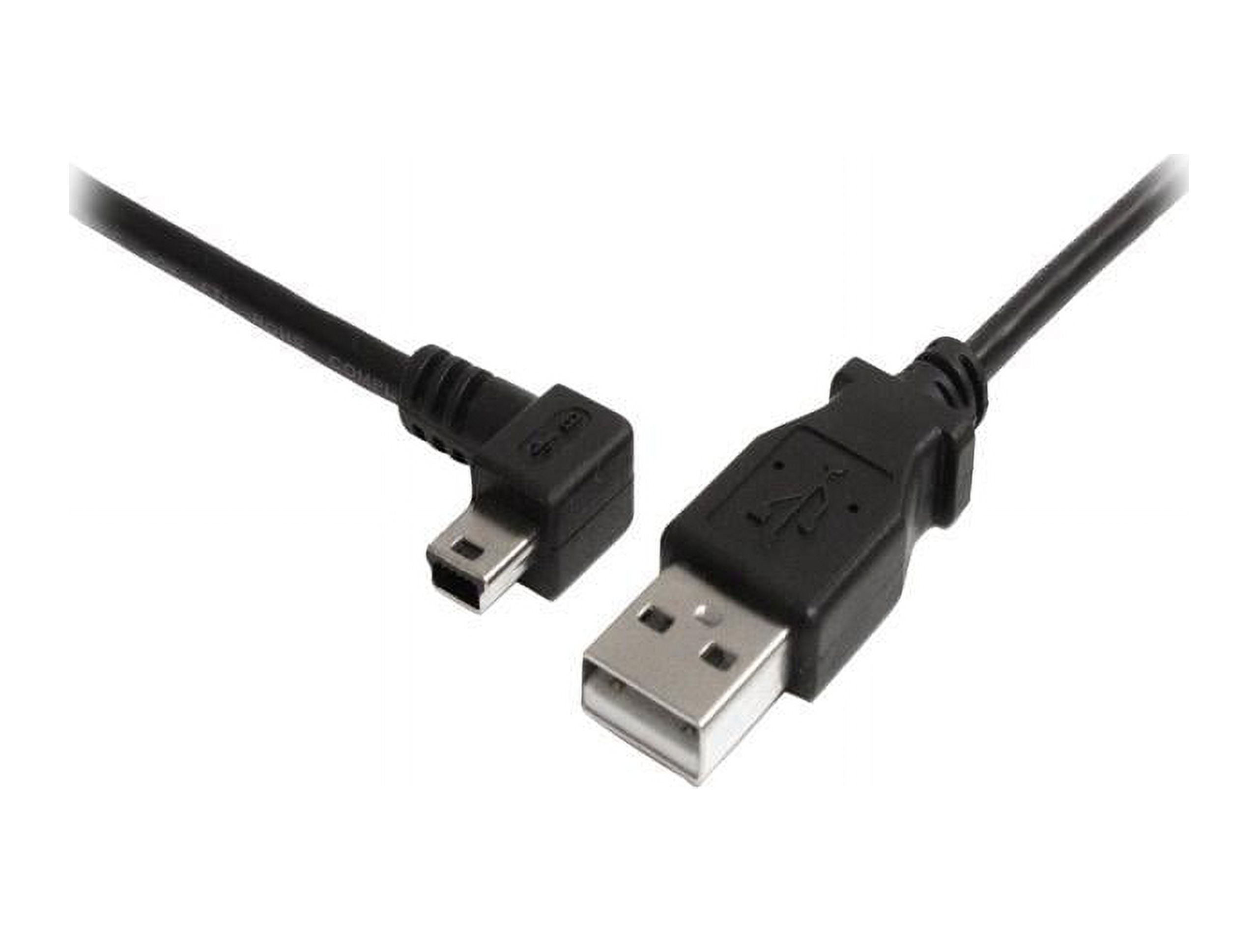 StarTech.com USB2HABM6LA Black Mini USB Cable - A to Left Angle Mini B ...