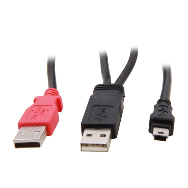 StarTech.com USB2HABMY3 Black & Red USB Y Cable for External Hard Drive ...