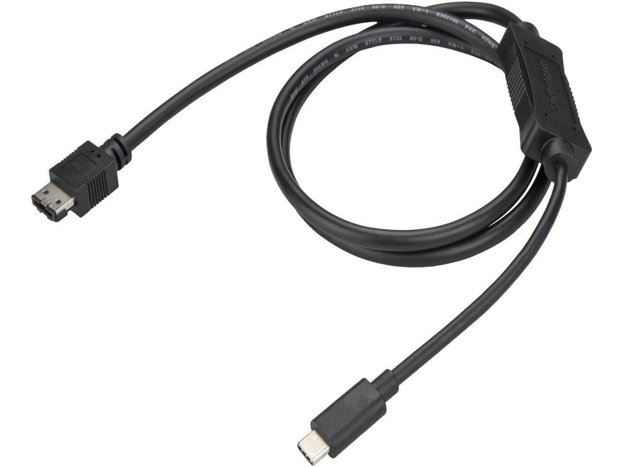 StarTech.com USB3C2ESAT3 3 ft 1m USB C to eSATA Cable - For External ...