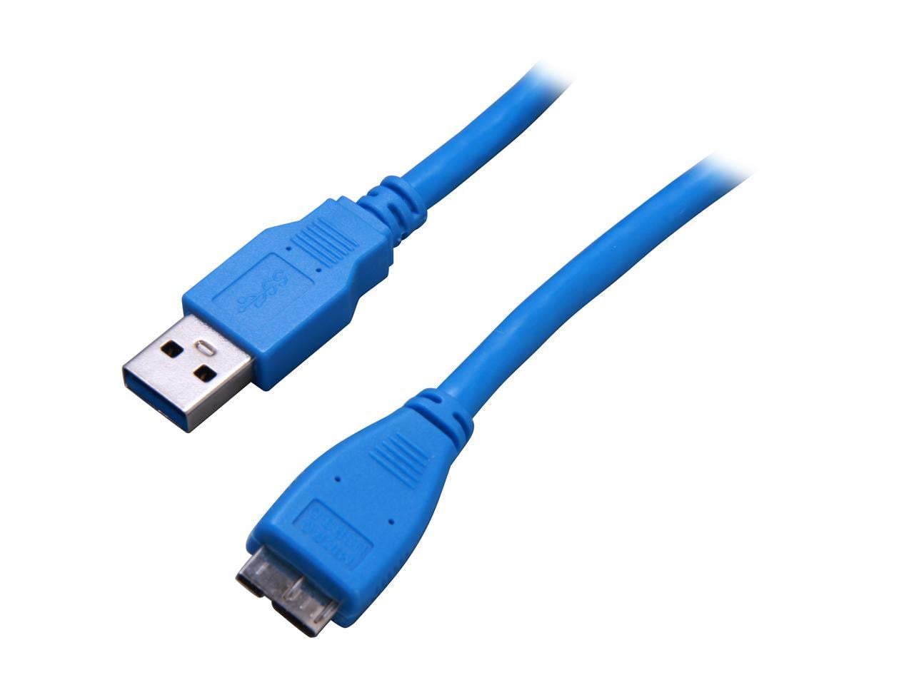StarTech.com USB3SAUB3 Blue SuperSpeed USB 3.0 Cable A to Micro B - Walmart Business Supplies