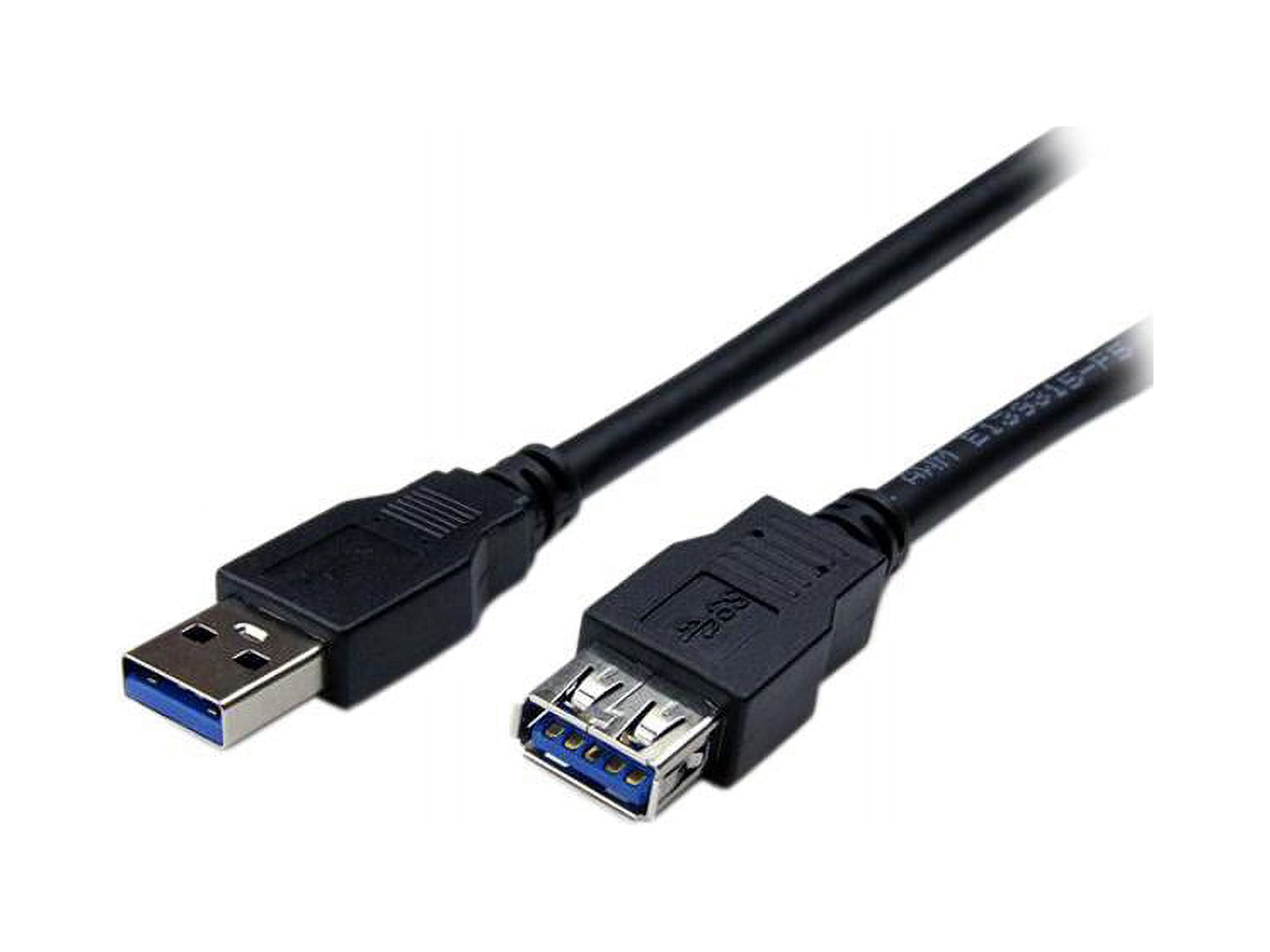StarTech.com USB3SEXT2MBK 2m Black SuperSpeed USB 3.0 Extension Cable A to A - Male to Female ...