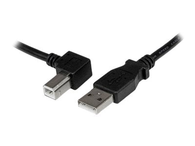 StarTech.com USBAB2ML 6 ft. Black USB 2.0 A to Left Angle B Cable - M/M ...