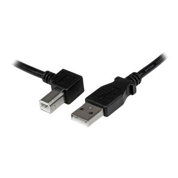 StarTech.com USBAB2ML 6 ft. Black USB 2.0 A to Left Angle B Cable - M/M ...