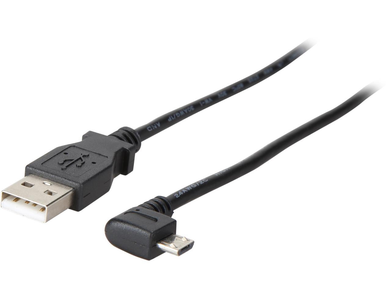 StarTech.com USBAUB2MRA Black Micro-USB Charge-and-Sync Cable M/M ...