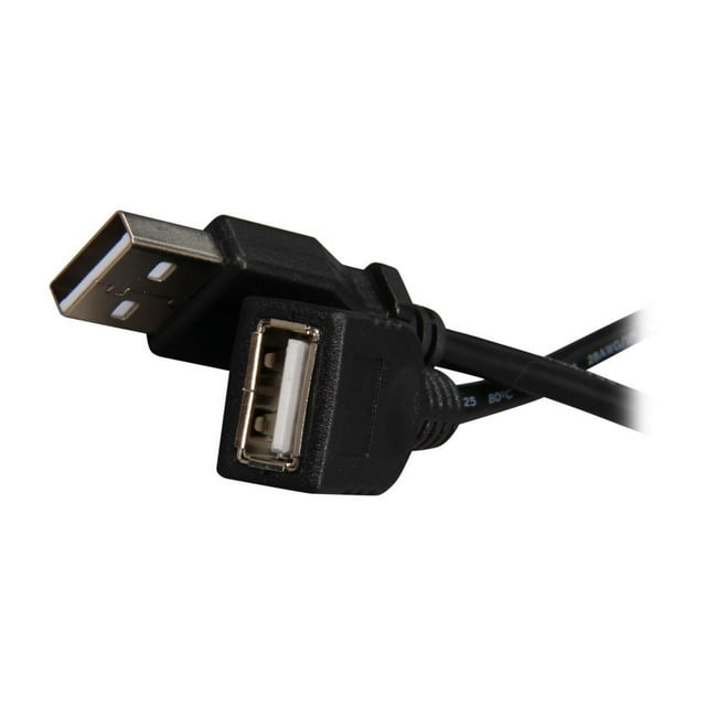 StarTech.com USBEXTAA10BK 10 ft Black USB 2.0 Extension Cable A to A ...