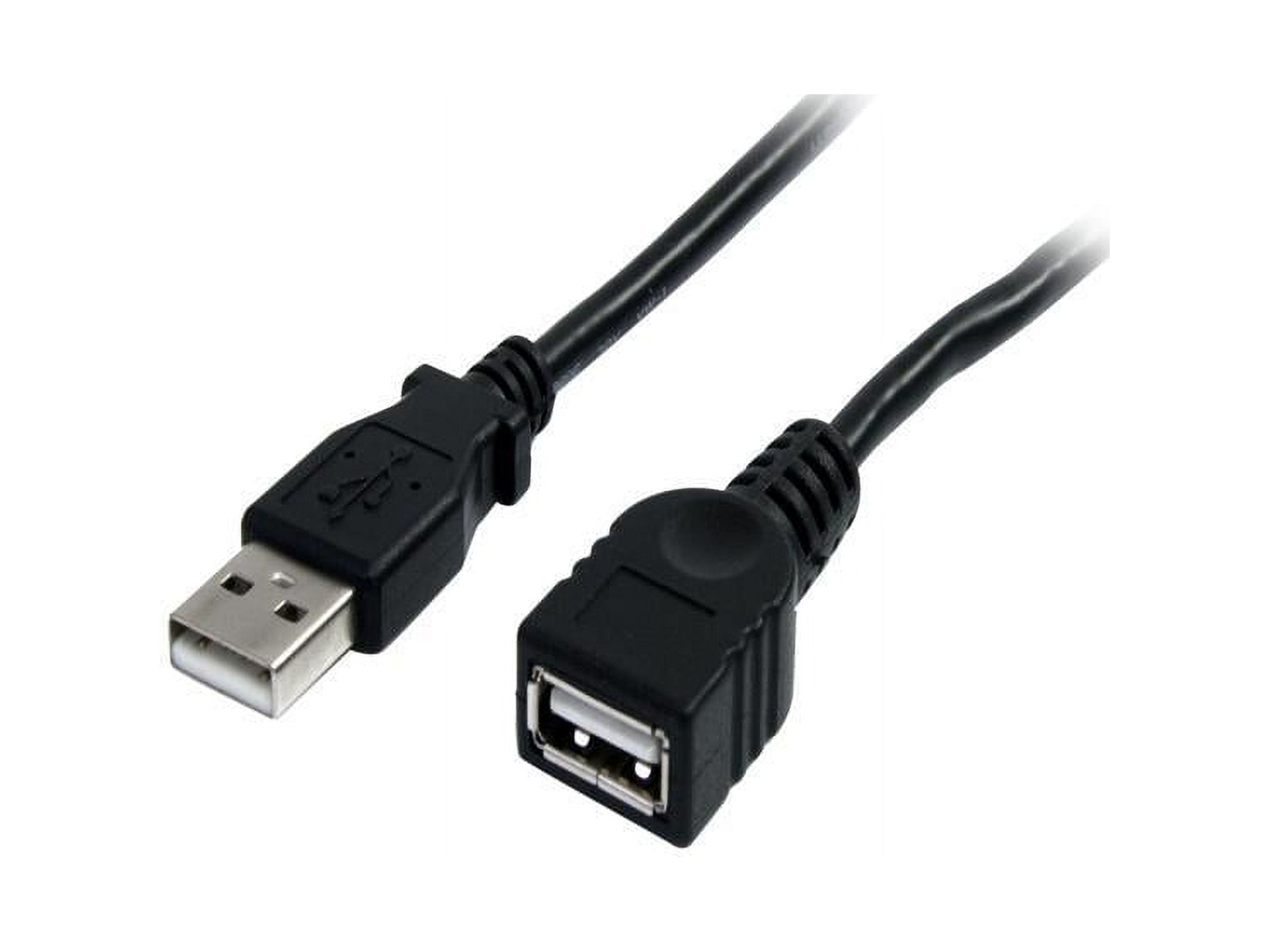 StarTech.com USBEXTAA3BK 3 ft Black USB 2.0 Extension Cable A to A - M ...