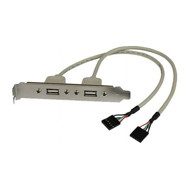 StarTech.com USBPLATE 2 Port USB A Female Slot Plate Adapter Cable ...