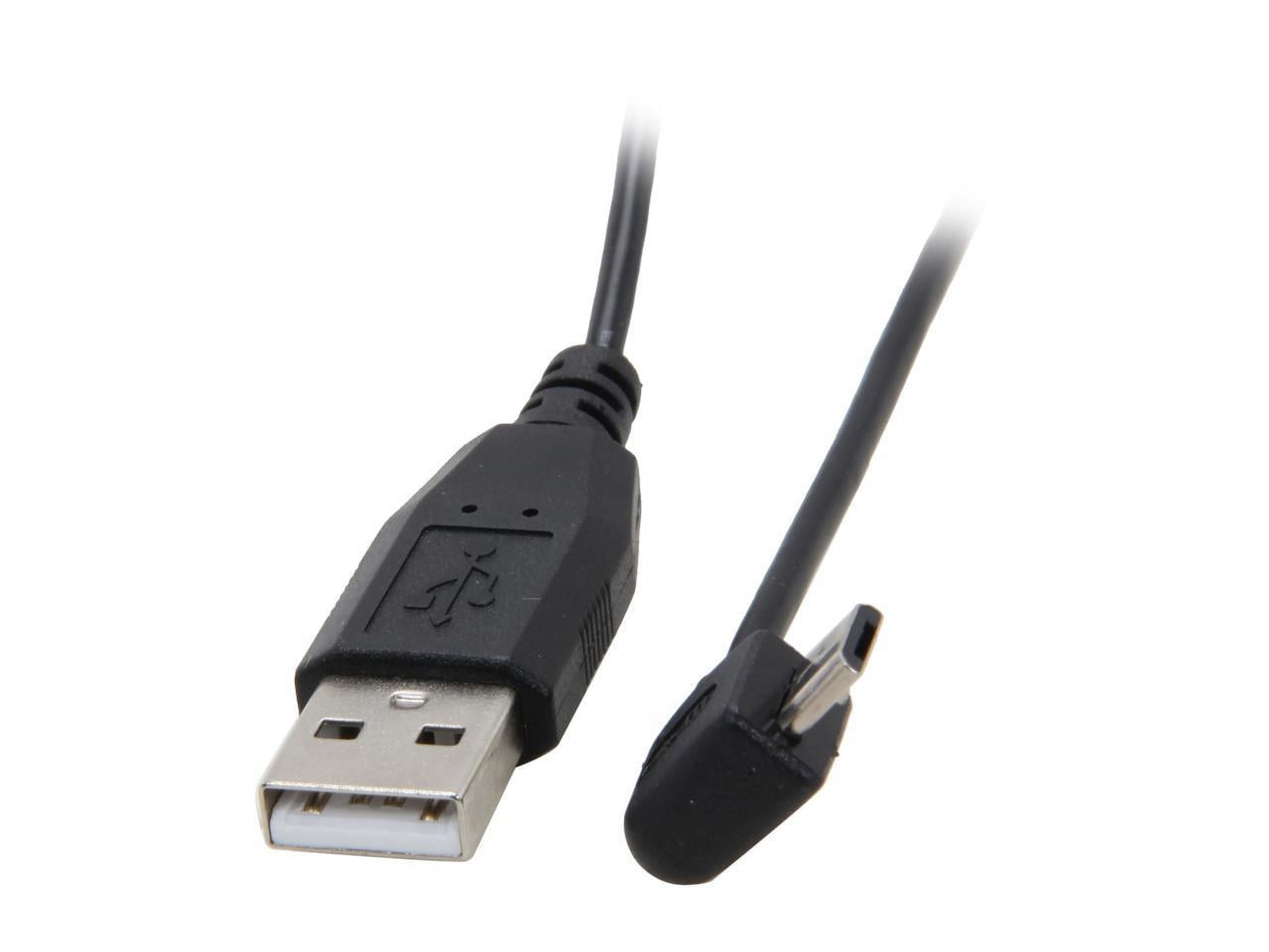 StarTech.com UUSBHAUB3LA 3 ft / 91cm Micro USB Cable - A to Left Angle ...