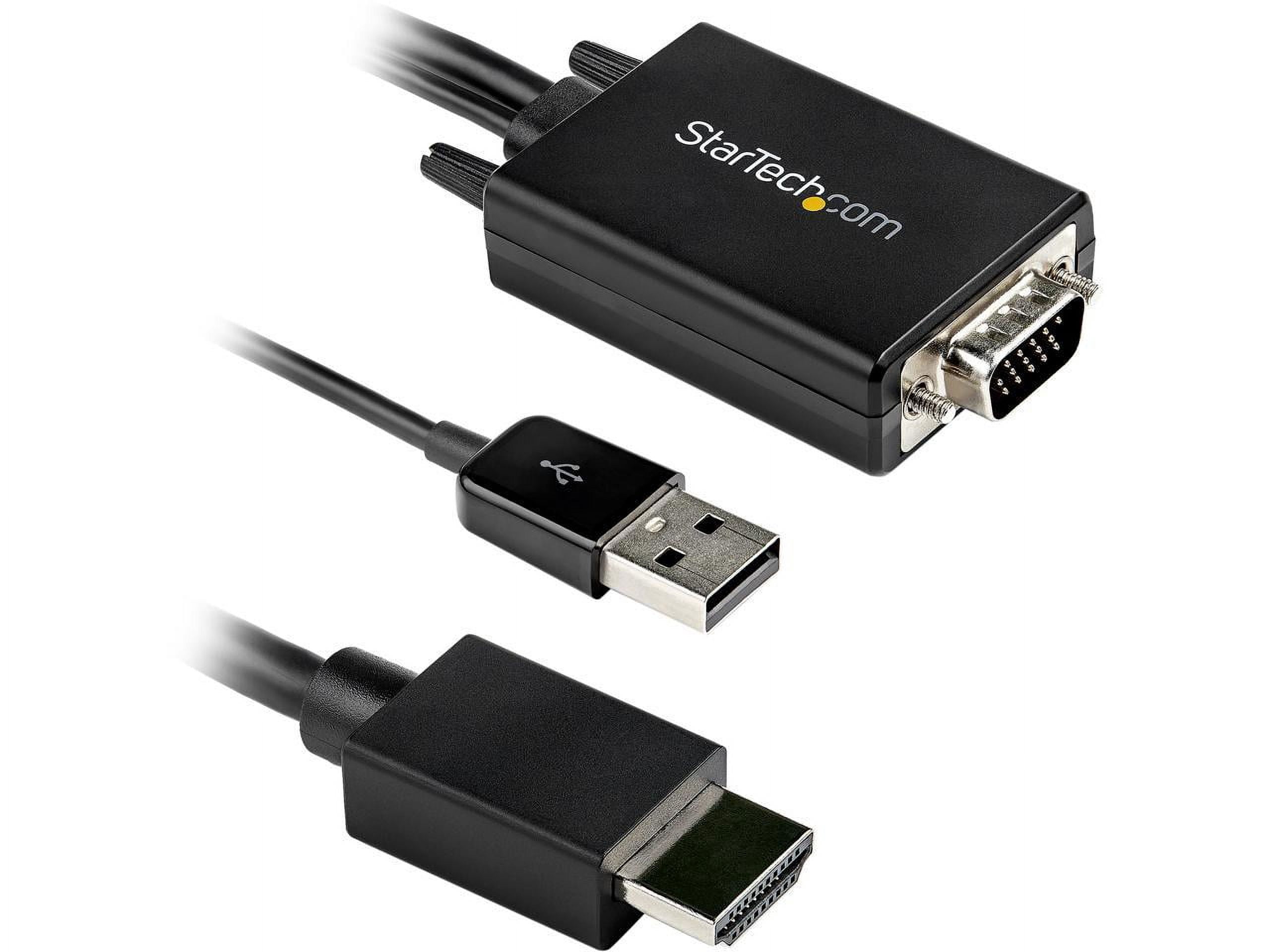 StarTech.com VGA2HDMM10 10ft. (3m) VGA to HDMI Adapter with USB Audio ...