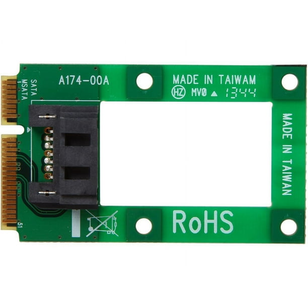 StarTech mSATA to SATA HDD/SSD Adapter Mini SATA to SATA Converter Card ...