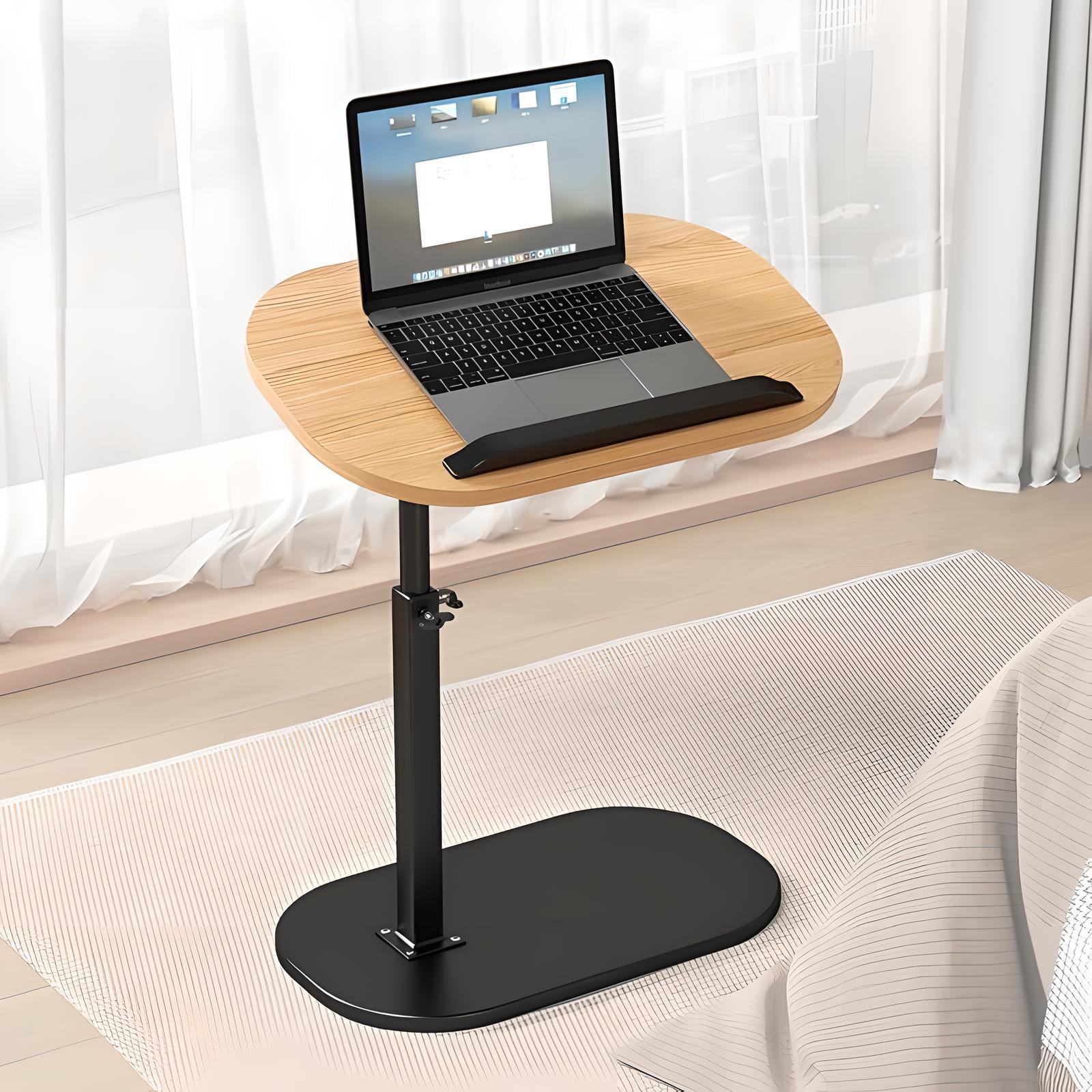 StarZe Adjustable Height C Shaped End Table,360° Swivel Side Tables for ...