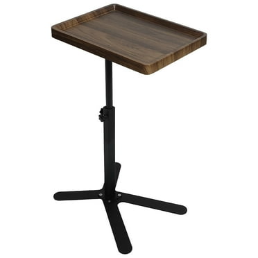 BEJOLO C Shaped Side Table with Wheels, Adjustable Height Tea Table ...