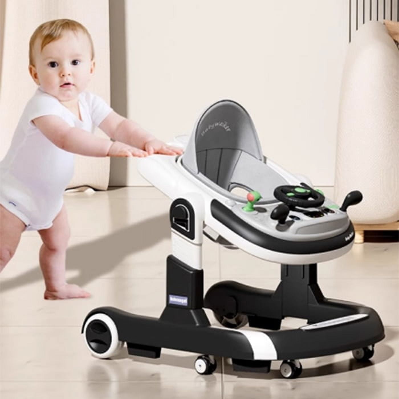 StarZe Multifunctional Baby Walkers, Height Adjustable Push Walker for ...