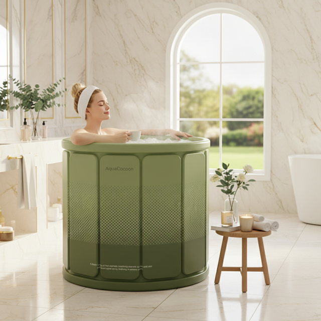 StarZe Portable Foldable Bathtub,SPA Soaking Standing Bath Tub ...