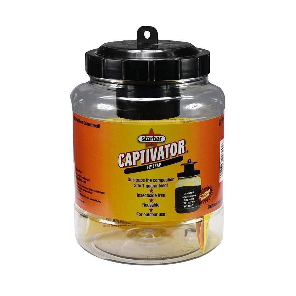 Starbar Captivator Outdoor 2 Quart Reusable Fly Attachment Hanging Jar ...