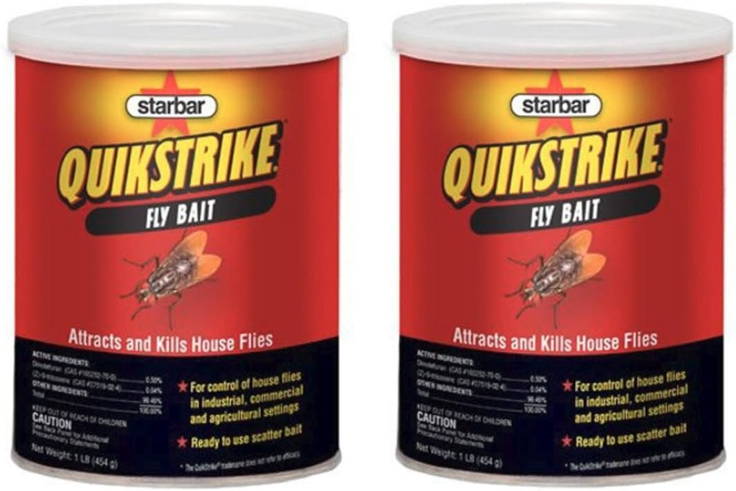 Starbar Quikstrike Fly Bait 2-Pound, Ready-to-Use Scatter Pellets ...