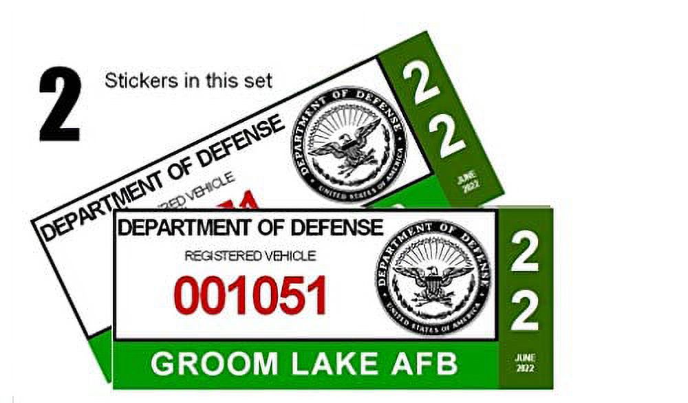 Starbase 79 Area 51 Parking Stickers (Groom Lake) DD-2220 - Walmart.com