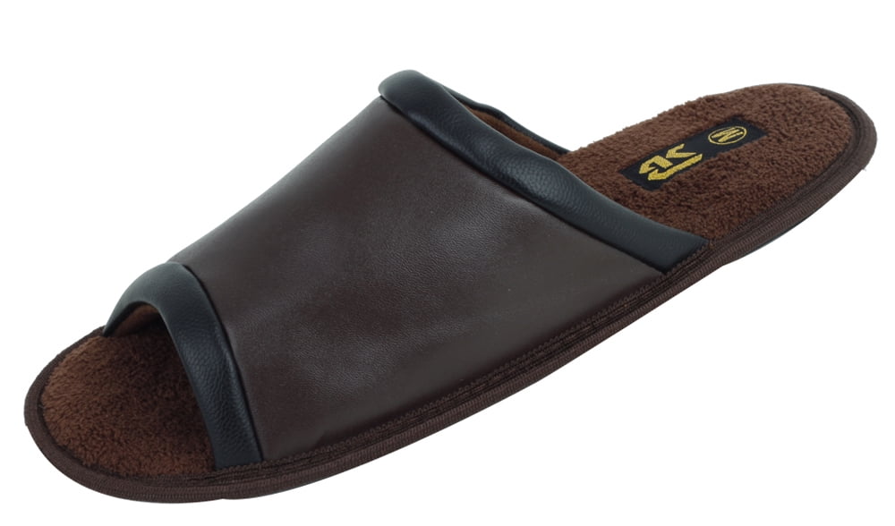 Starbay Men's Faux Suede Slide Warm Slip-on Hotel House Indoor Open Toe ...