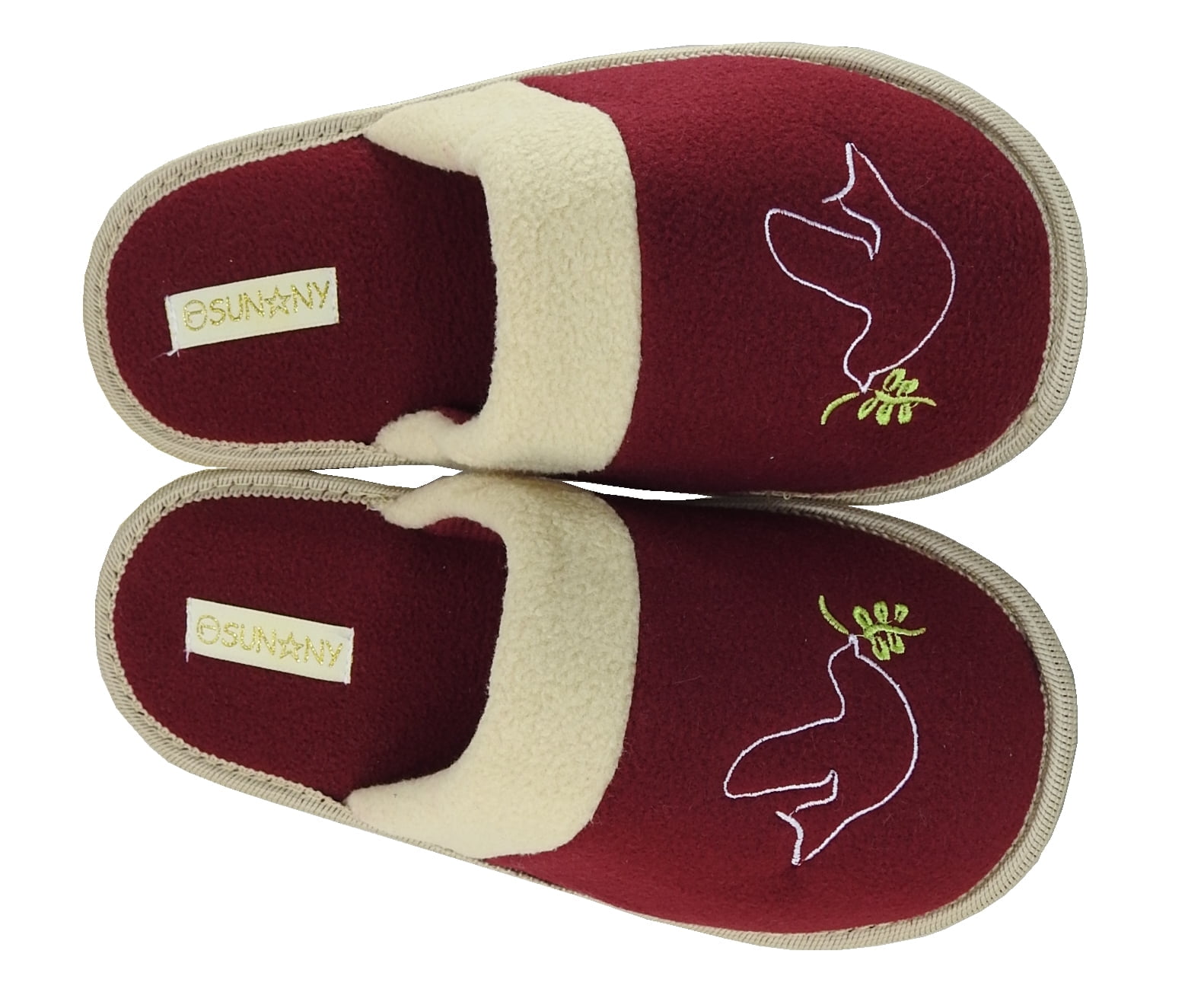 Starbay Women's Comfy Home Indoor Winter Slippers, Peace Dove with ...