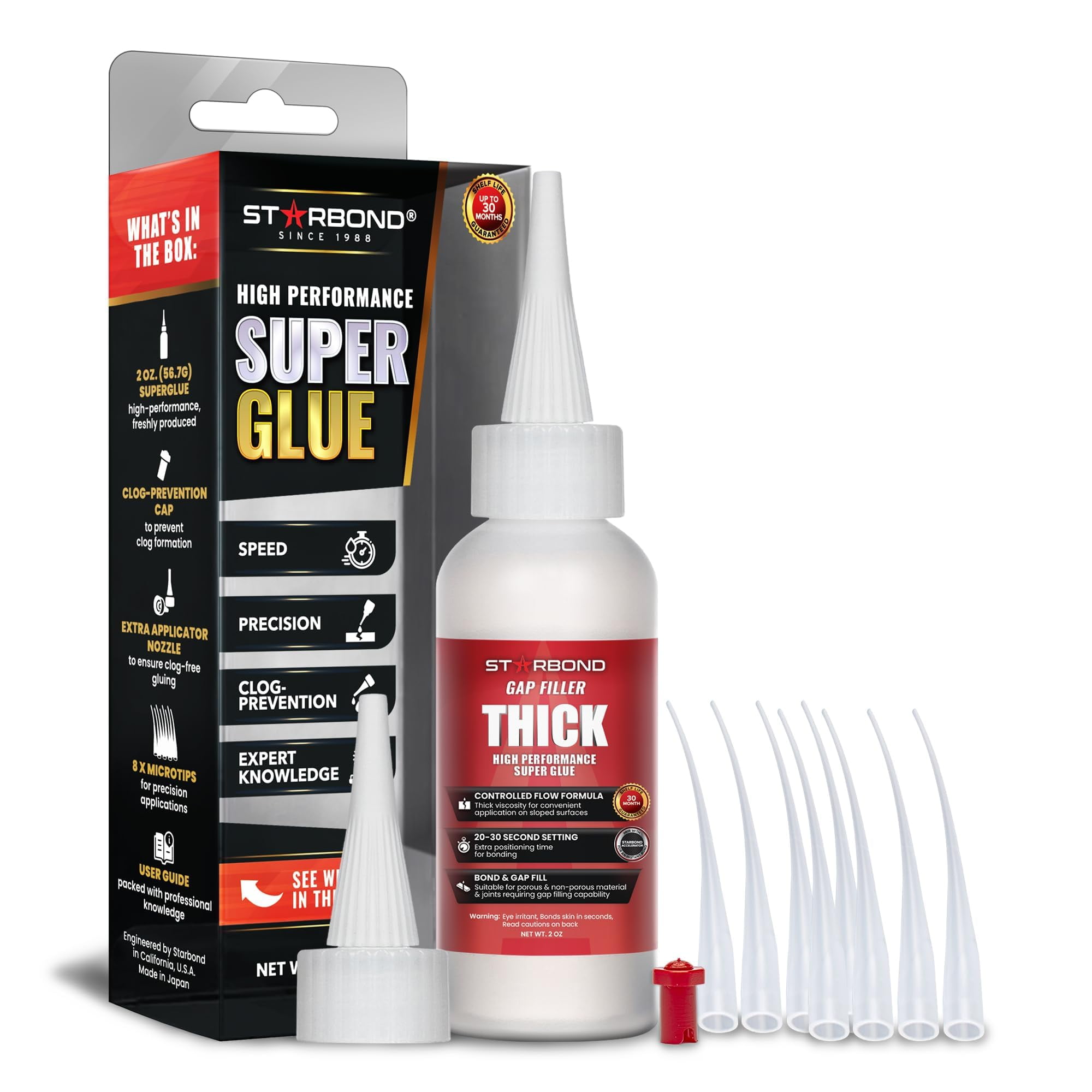 Starbond Thick Super Glue Pro Kit (2 oz) – Gap-Filling CA Glue ...
