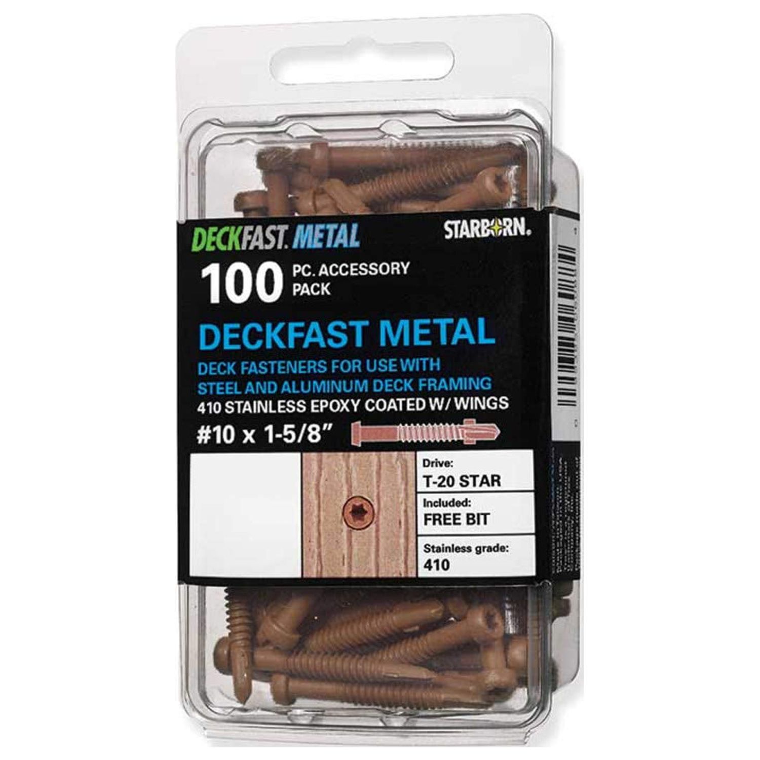 Starborn Deckfast Deck Screws for Metal Framing - 100 Accessory Pack ...