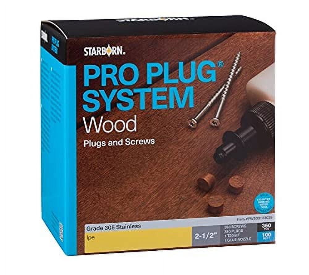 Starborn Industries IPE Pro Plug System for Wood Decking Kit - 100 Sq ...