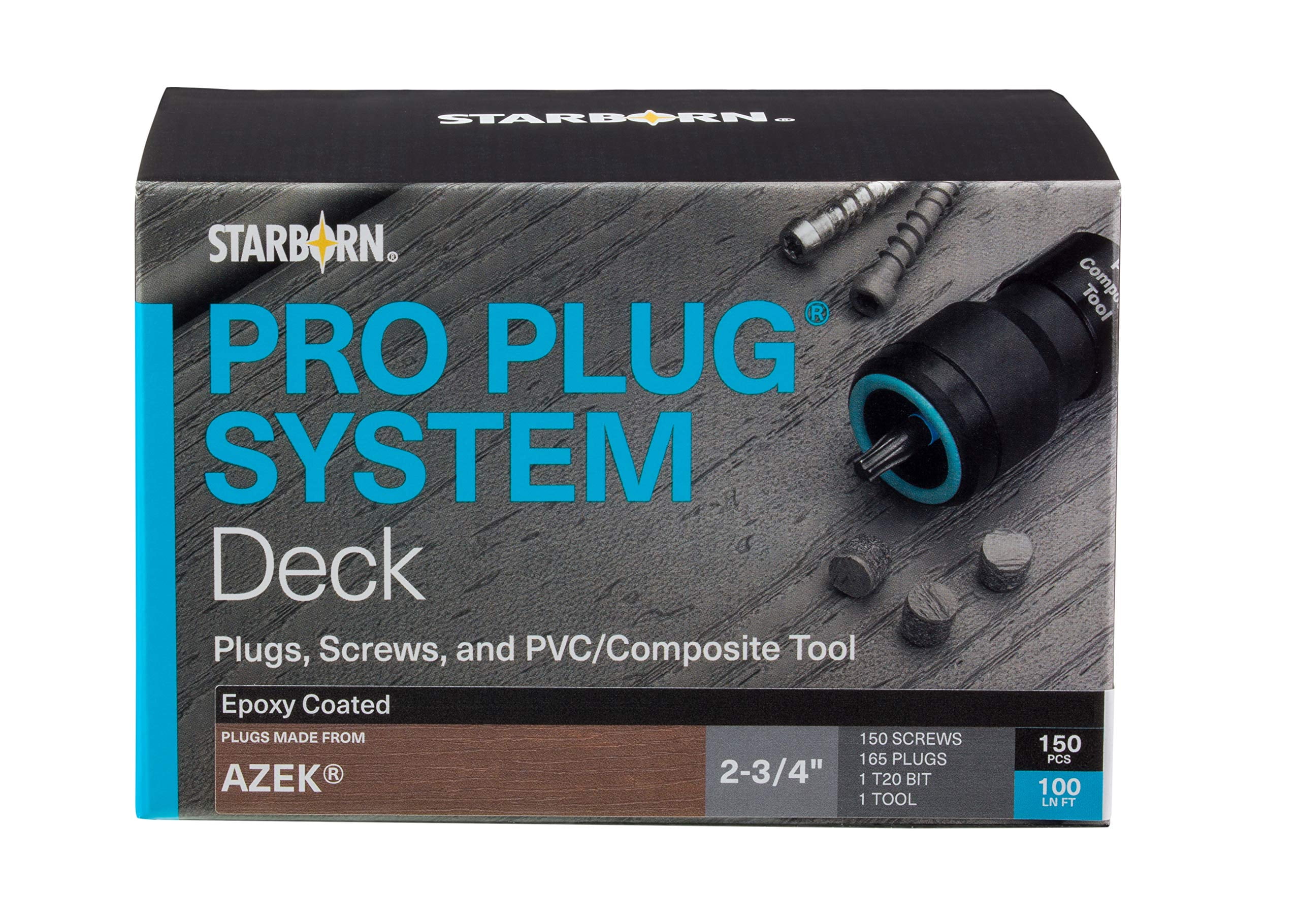 Starborn Industries Pro Plug System Plugs and Epoxy Screws for Azek ...