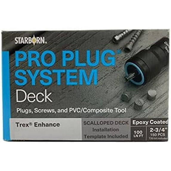 Starborn Pro Plug System Coastal Bluff PVC Composite Deck Boards ...