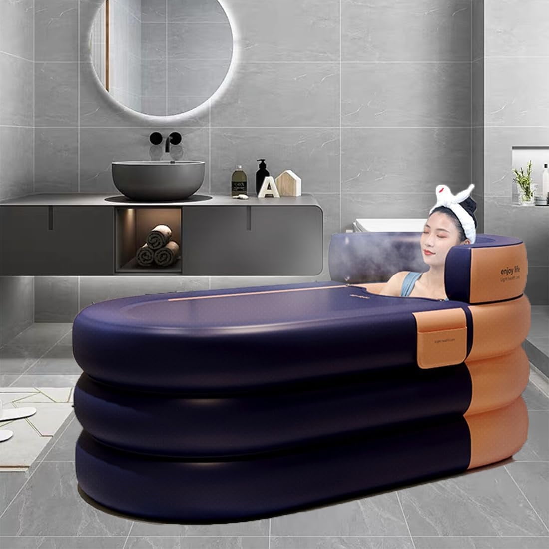 Starbrilliant Portable Inflatable Bathtub: Rechargeable Wireless Pump ...