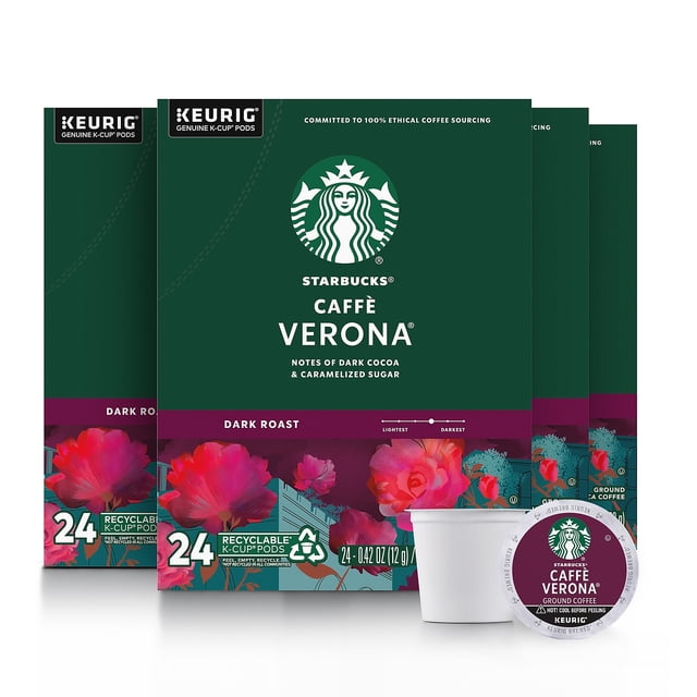 Starbucks 12434951 Coffee K-Cups Pack - Caffe Verona (96/Carton ...