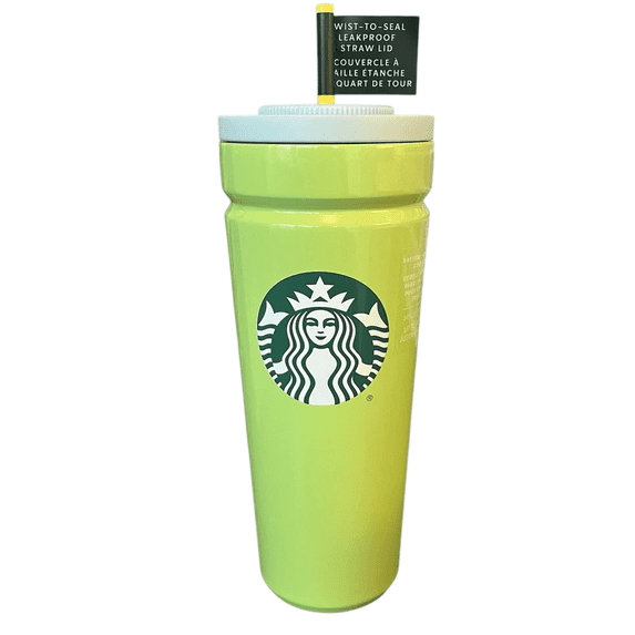 Starbucks 2025 Lime Green With Blue Twist-To-Seal Leakproof Straw Lid ...