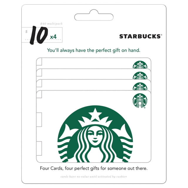 Starbucks $40MP (4x$10) Gift Card - Walmart.com