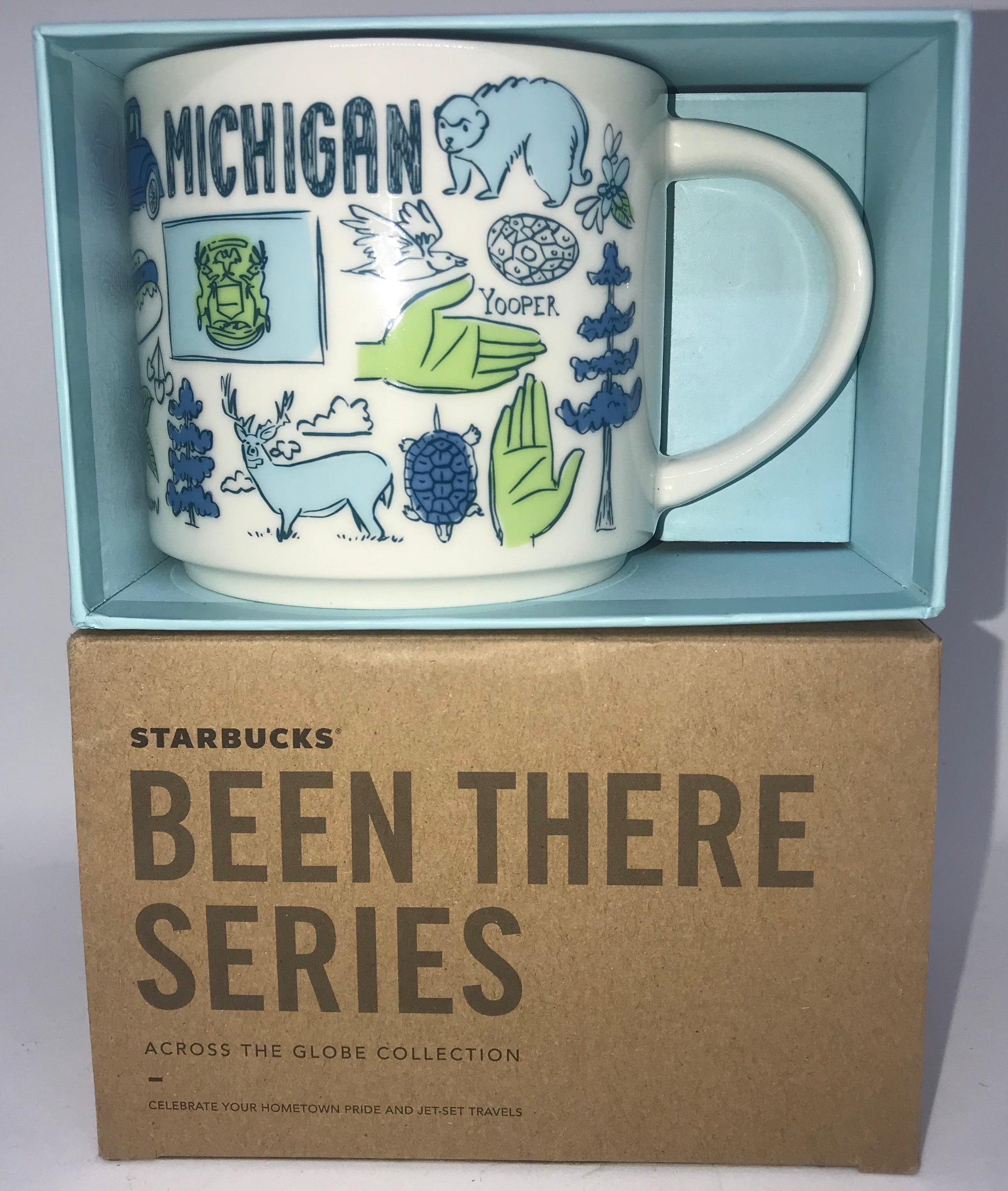 Starbucks Been There Series, 14 Oz Ceramic Michigan Scenic Icons Mug ...