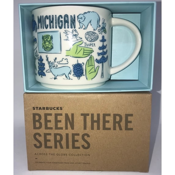 Starbucks Been There Series, 14 Oz Ceramic Michigan Scenic Icons Mug ...