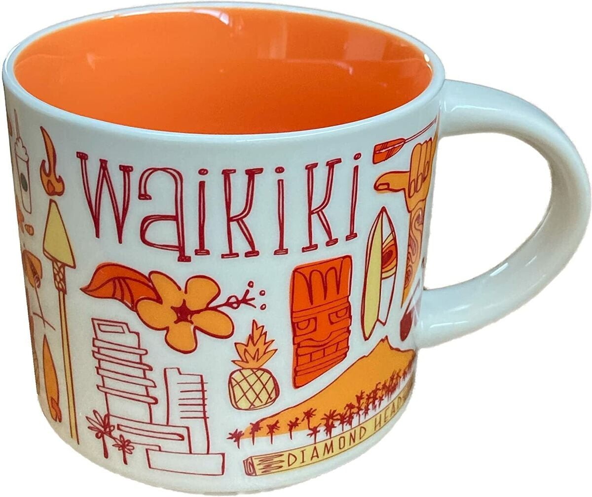 Premium Starbucks Been There 14oz Ceramic Mug - Vibrant Hawaii Waikiki ...