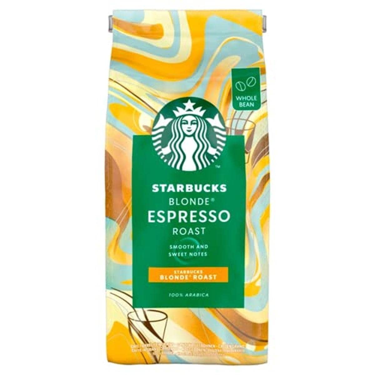 Starbucks Blonde Espresso Roast Whole Coffee Beans, 200G - Walmart.com