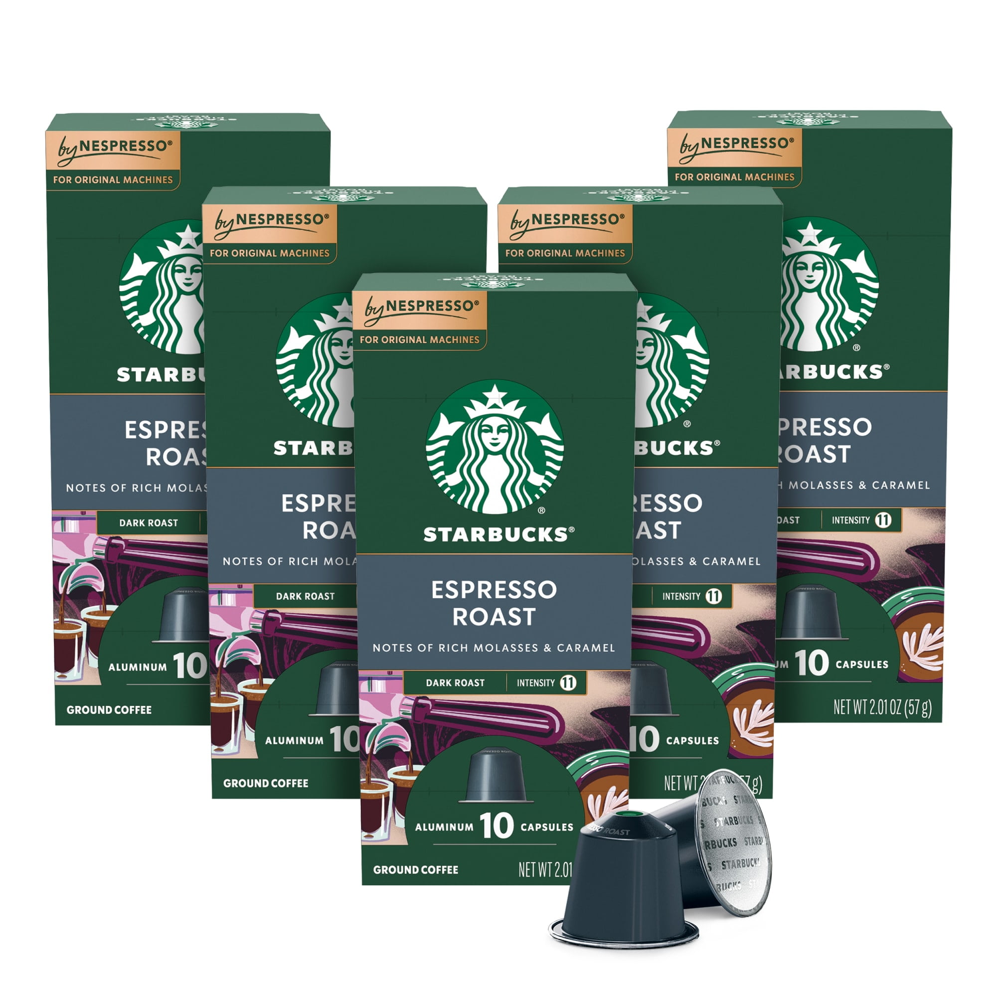 Starbucks By Nespresso Original Line, Espresso Pods, Dark Roast, 50 ...