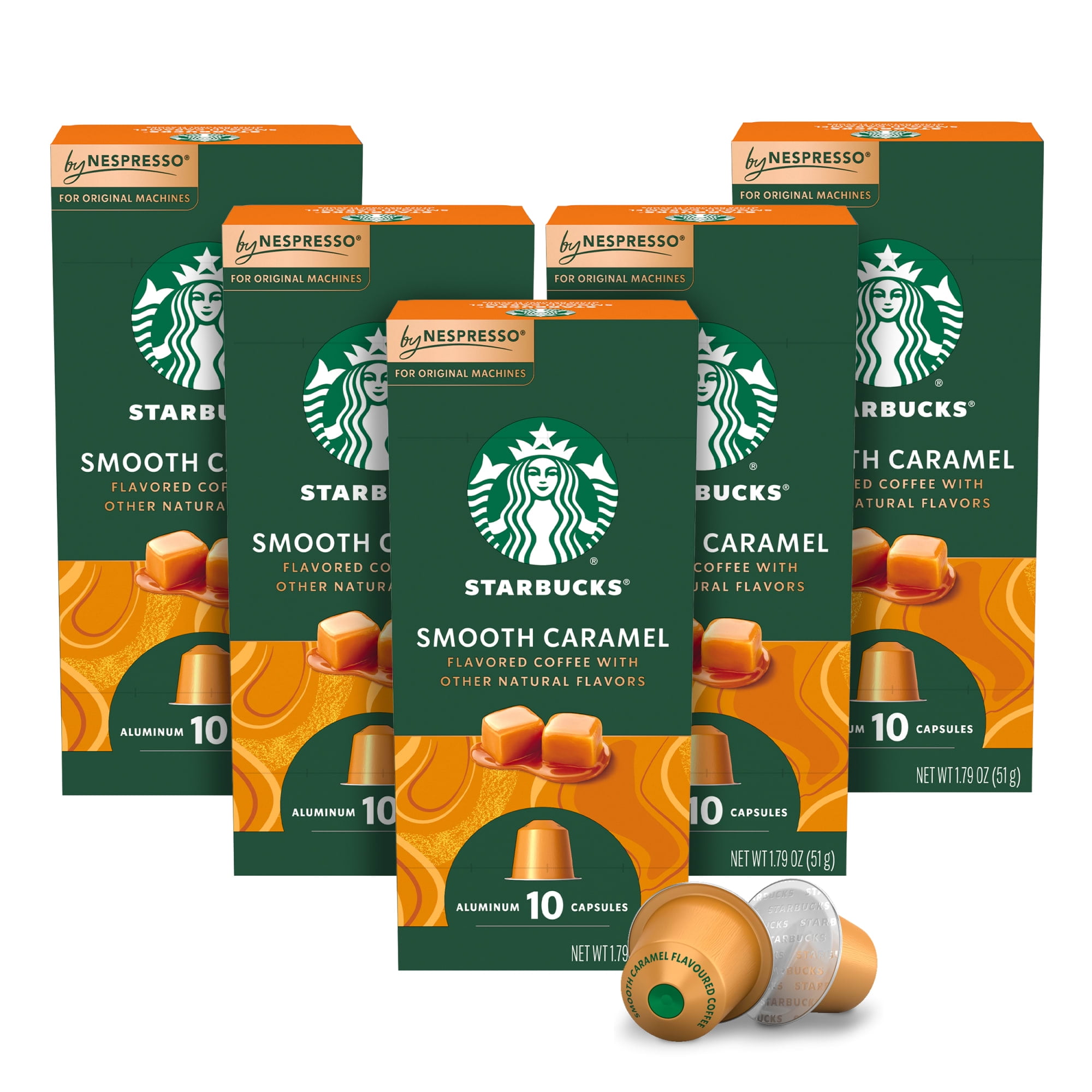 Starbucks Nespresso Original Line, Smooth Caramel 10ct, 5pk - Walmart.com