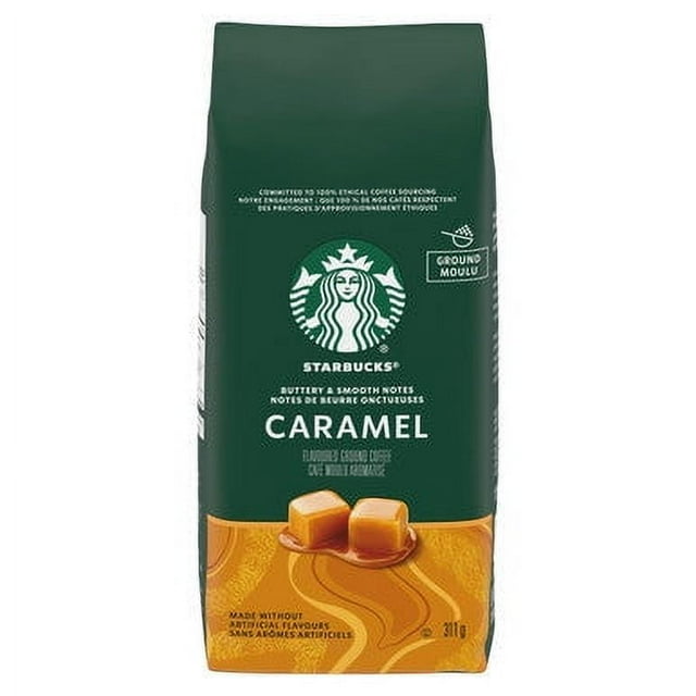 Starbucks Caramel Flavored Ground Coffee, Medium Roasted, 311g/11 oz ...