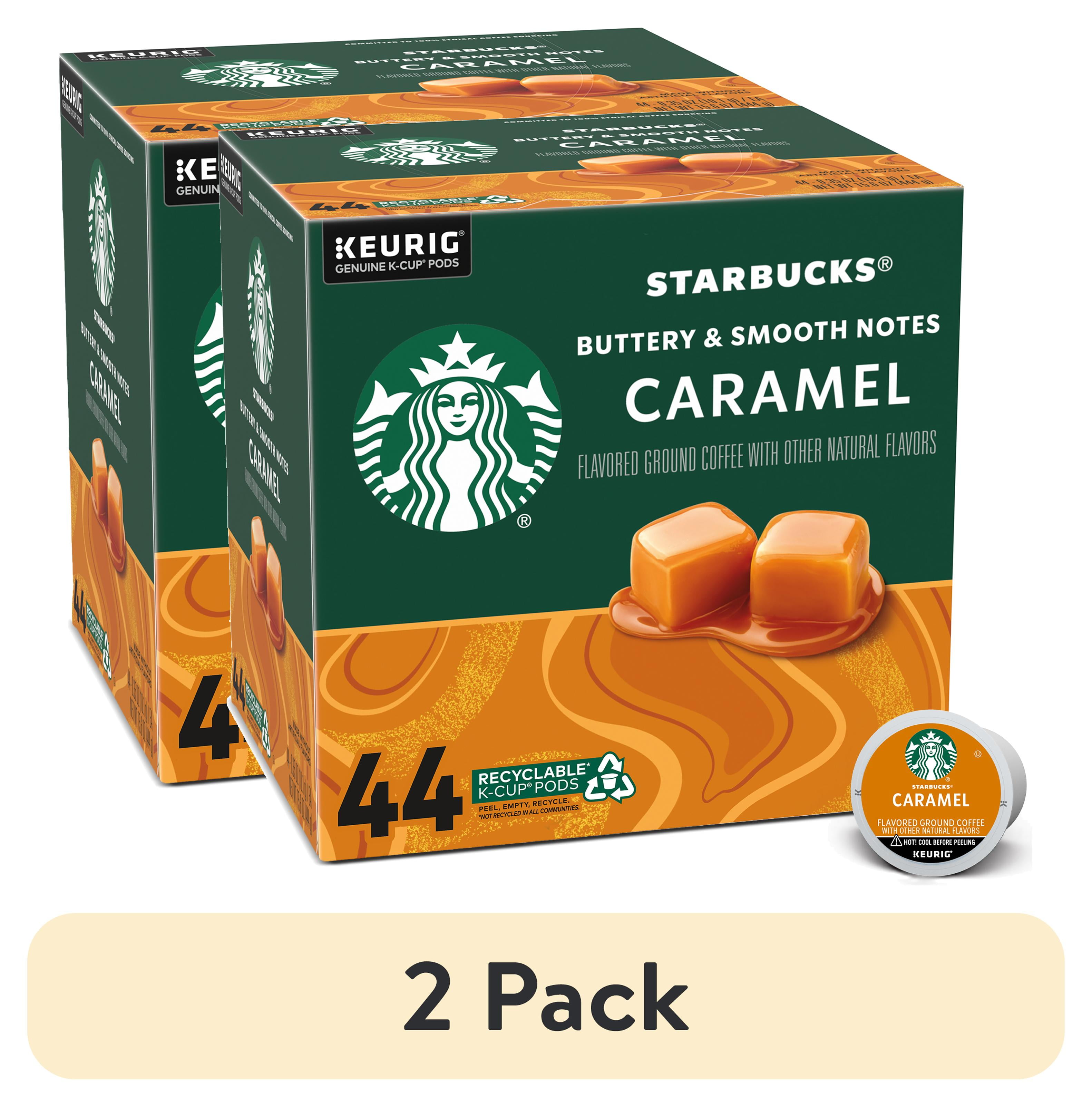 (2 pack) Starbucks, Caramel Medium Roast K-Cup Coffee Pods, 44 Count ...