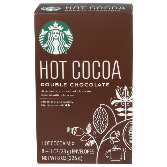 Starbucks Classic Hot Cocoa, Double Chocolate, 8 Count Box - Walmart.com
