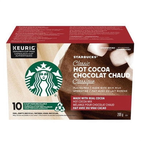 Starbucks Classic Hot Cocoa K-Cups, 10ct Box, 209g/7.3 oz - Walmart.com