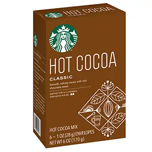 Starbucks Classic Hot Cocoa Mix, 6-Ct. Carton, Delicious Mocha Flavor ...