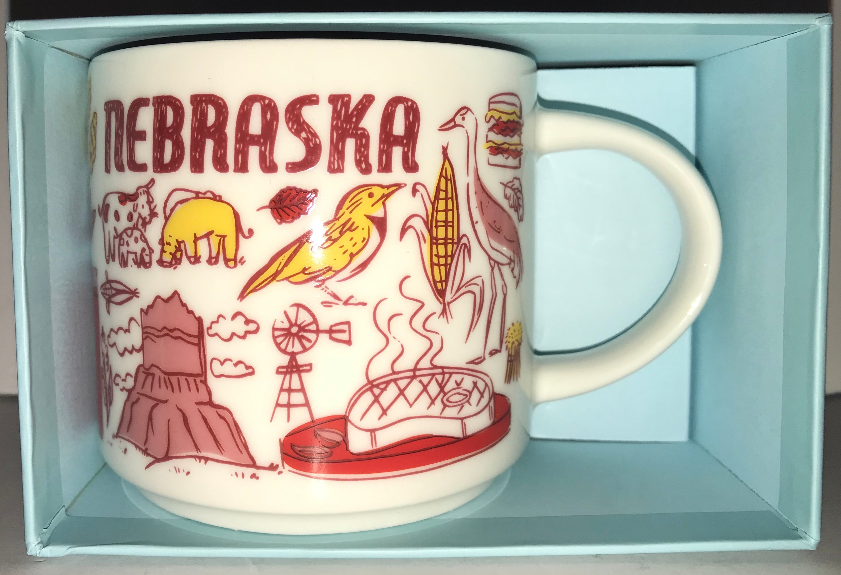 Starbucks Coffee Been There Nebraska Ceramic Coffee Mug New with Box ...