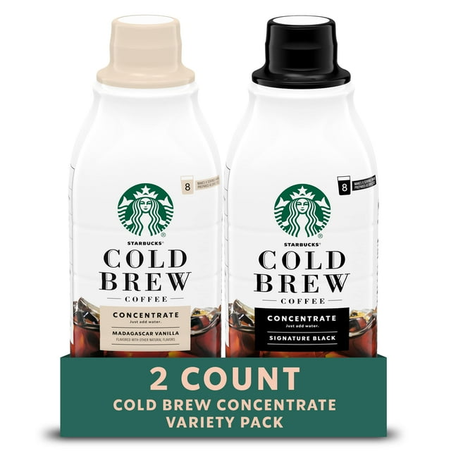 Starbucks Cold Brew Coffee Concentrate, Signature Black and Naturally ...