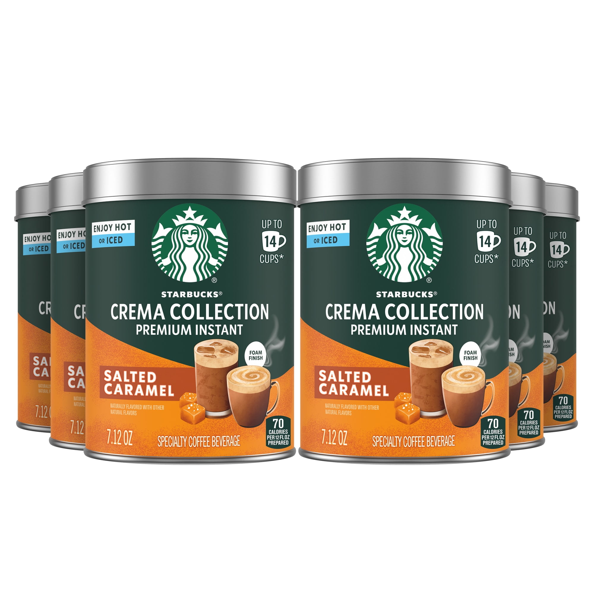 Starbucks Crema Collection Premium Instant Salted Caramel Flavored Coffee, 6 Tins - Walmart.com